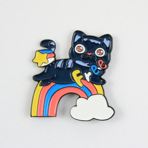 Jewelry | 525 Freedom Rainbow Leaping Cat Enamel Pin | Poshmark